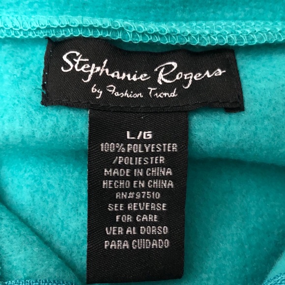Stephanie Rogers | Sweaters | Stephanie Rogers Teal Fleece Jacket ...